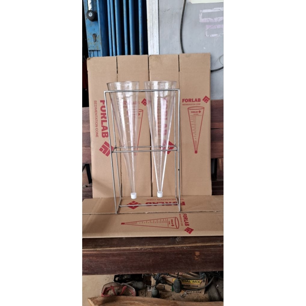 Jual Rak Tatakan atau Dudukan 2 Gelas Takar Imhoffcone merek FORLAB ...