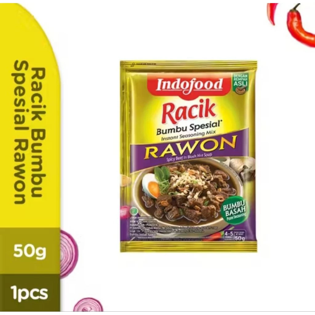 Jual Indofood Bumbu Racik Spesial Rawon 50g | Shopee Indonesia