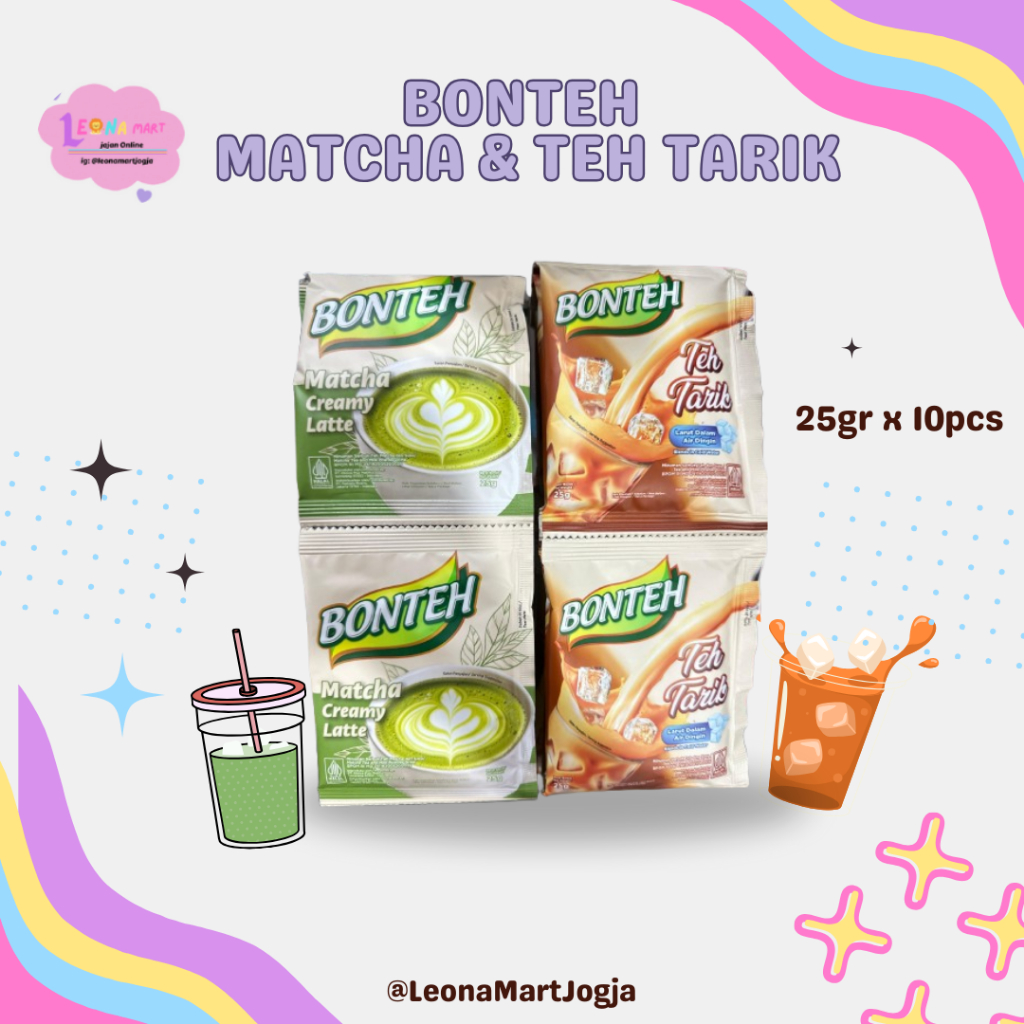 Jual Bonteh matcha & teh tarik 25gr x 10pcs | Shopee Indonesia