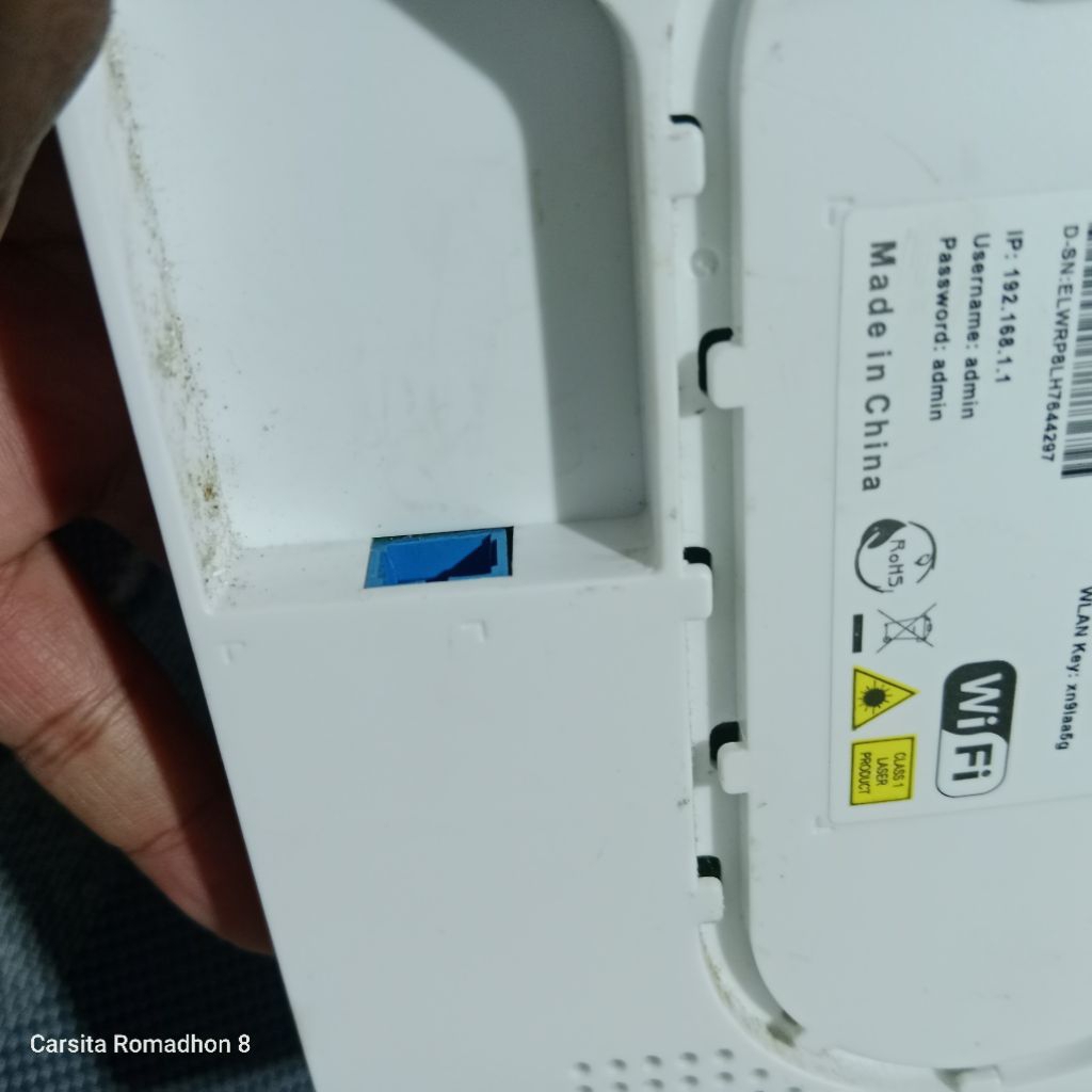 Jual Router wifi Gpon Ont pon biru normal ada adaptor | Shopee Indonesia