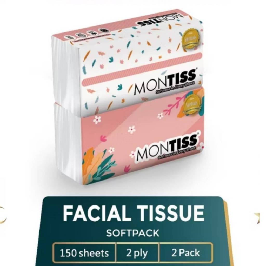 Jual [ 2 PACK ] SALE PROMO Montiss Facial Tissue 150 Sheets ISI 2 PCS ...