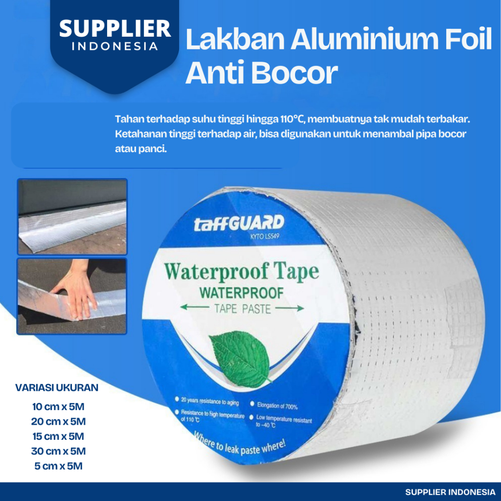 Jual Lakban Anti Bocor Aluminium Foil Super Kuat Isolasi Atap Genteng ...