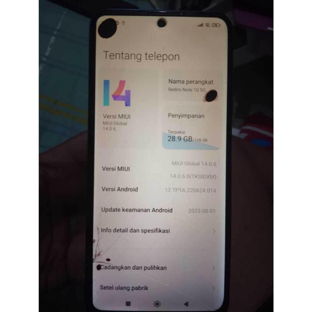 Jual hp xiaomi redmi note 10 5G ram 8/128 bekas second murah handphone ...