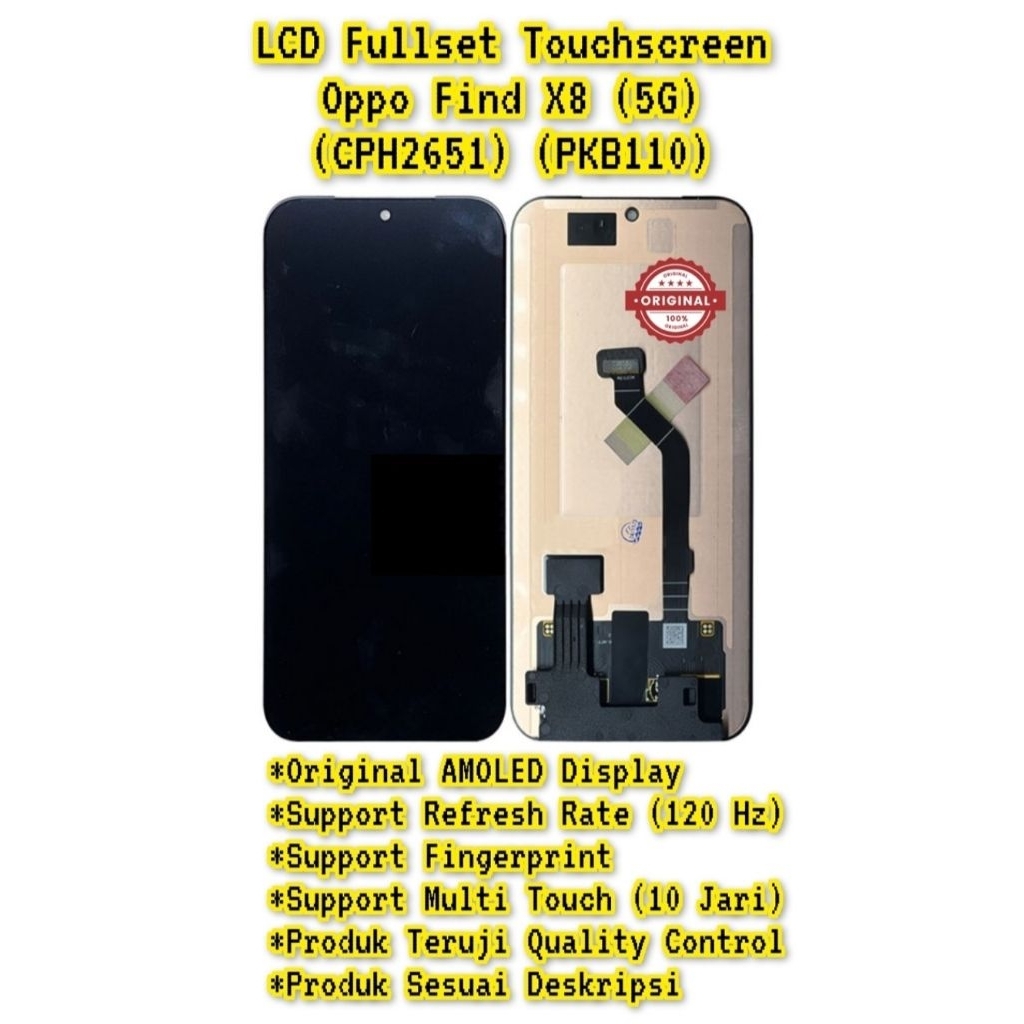Jual LCD Fullset Touchscreen Oppo Find X8 (5G) (AMOLED 120 Hz) (Produk ...