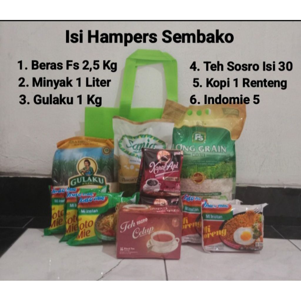 Jual Hampers Paket Sembako Isi 6 Macam | Shopee Indonesia
