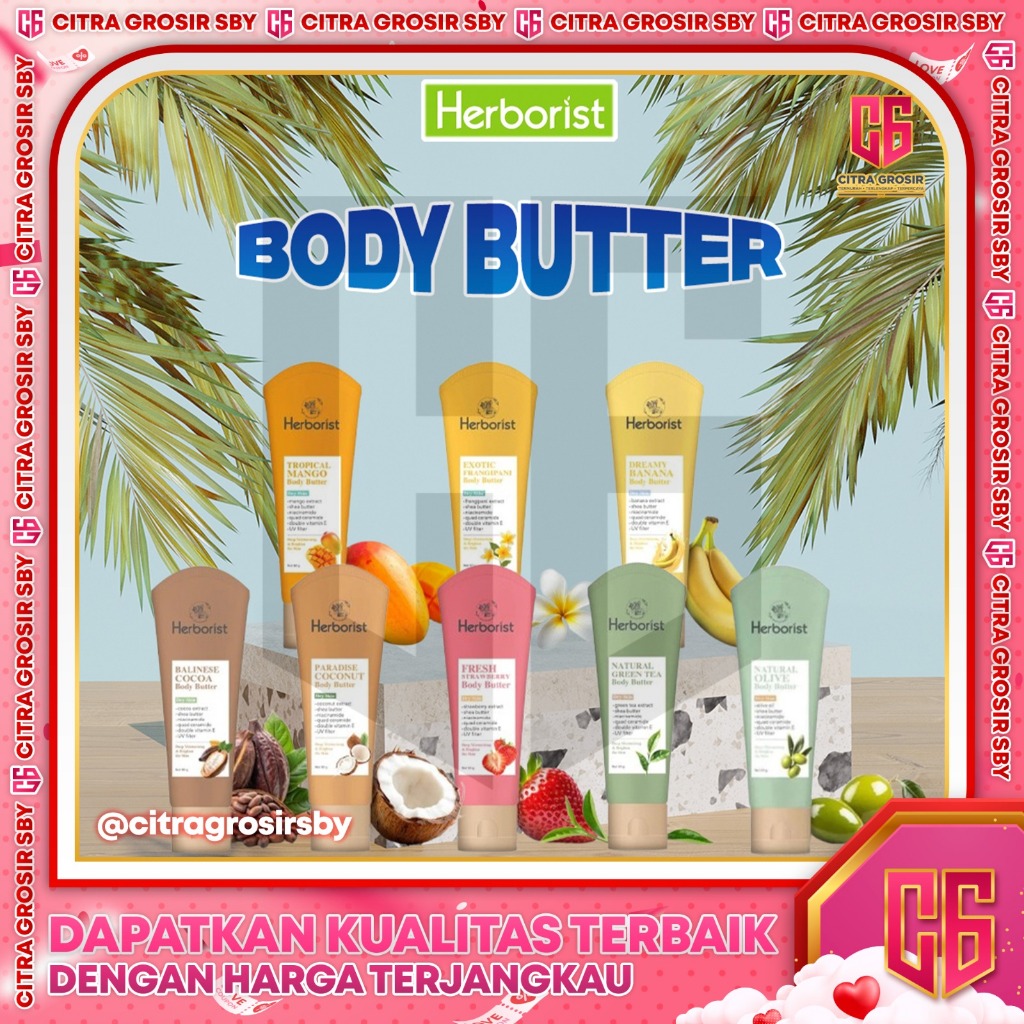 Jual Herborist Body Butter With Shea Butter 80gr Tube || Body Butter ...