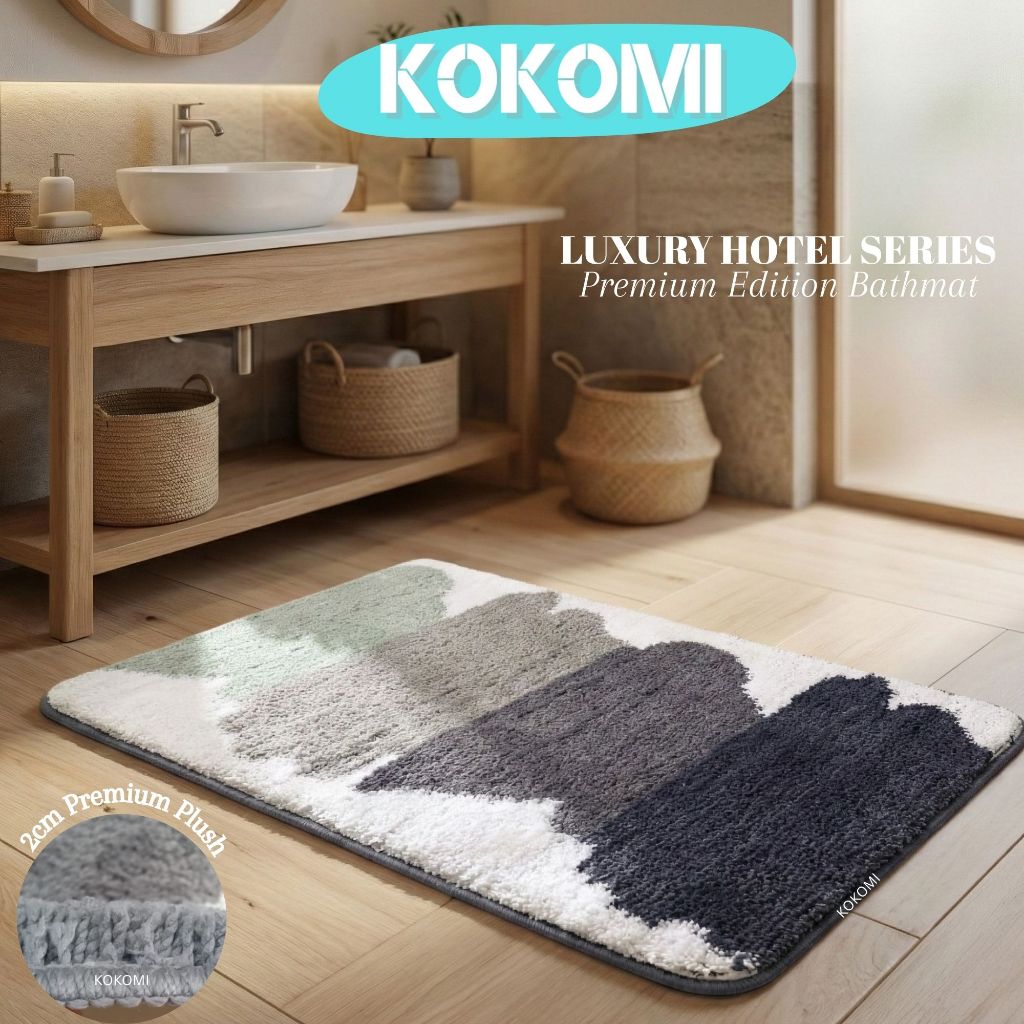 Jual KOKOMI Luxury Hotel Series – Keset Kamar Mandi Premium Tebal 2cm ...