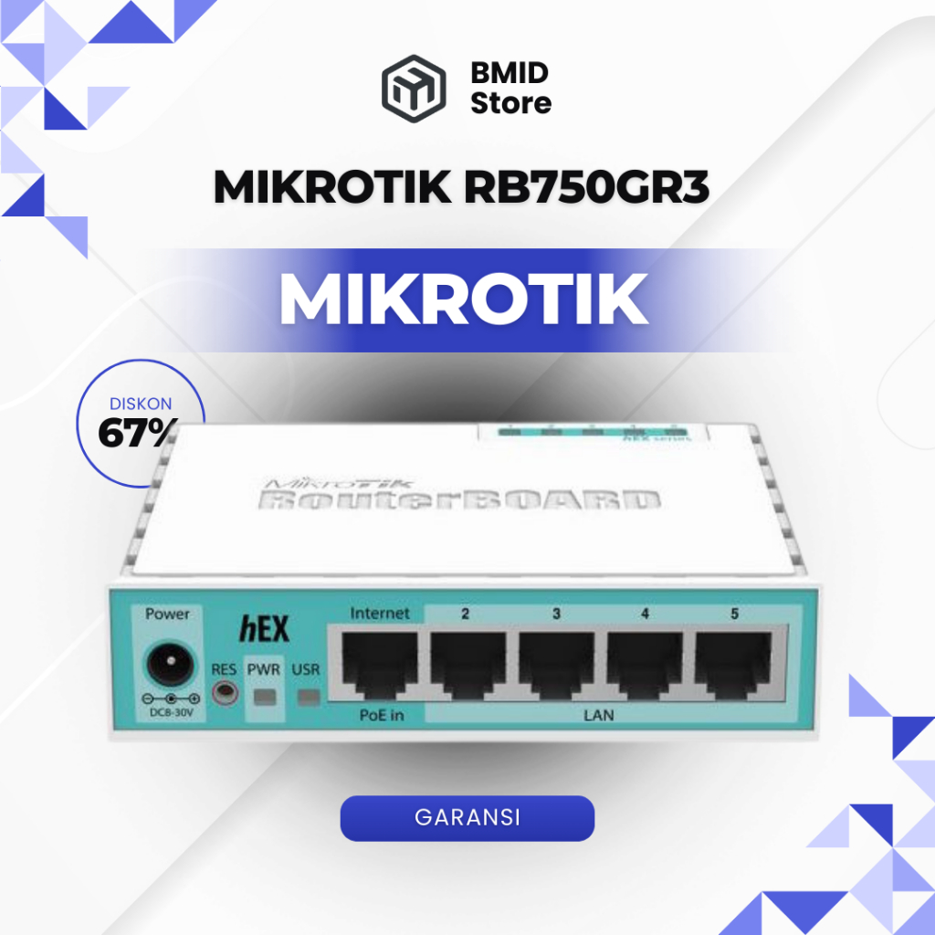 Jual MikroTik RB750Gr3 hEX – Router Gigabit 5 Port – Original | Shopee ...