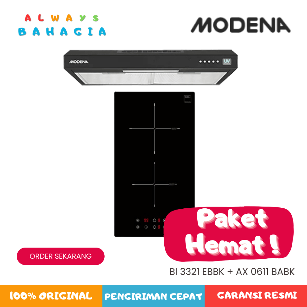 Jual MODENA BI 3321 EBBK + AX 0611 BABK Paket Hemat Kompor Induksi dan ...