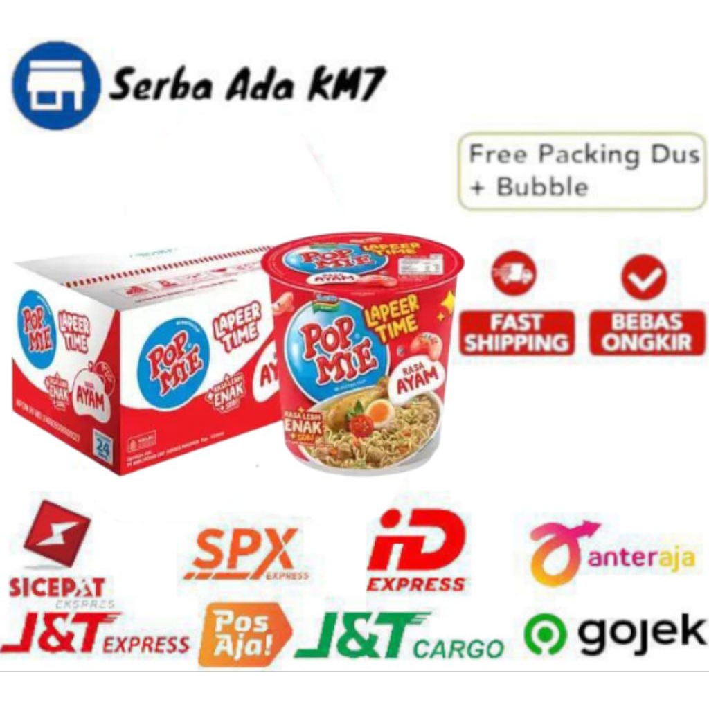 Jual INDOMIE POP MIE RASA AYAM 1 DUS ISI (24 PCS) | Shopee Indonesia