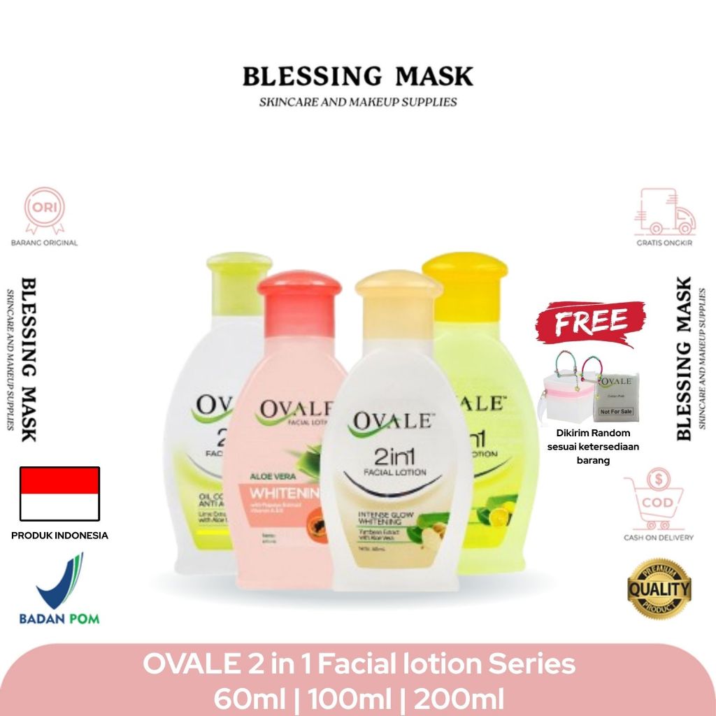 Jual OVALE Face Lotion 60mL | 100mL | 200mL - Pembersih Wajah | Shopee ...