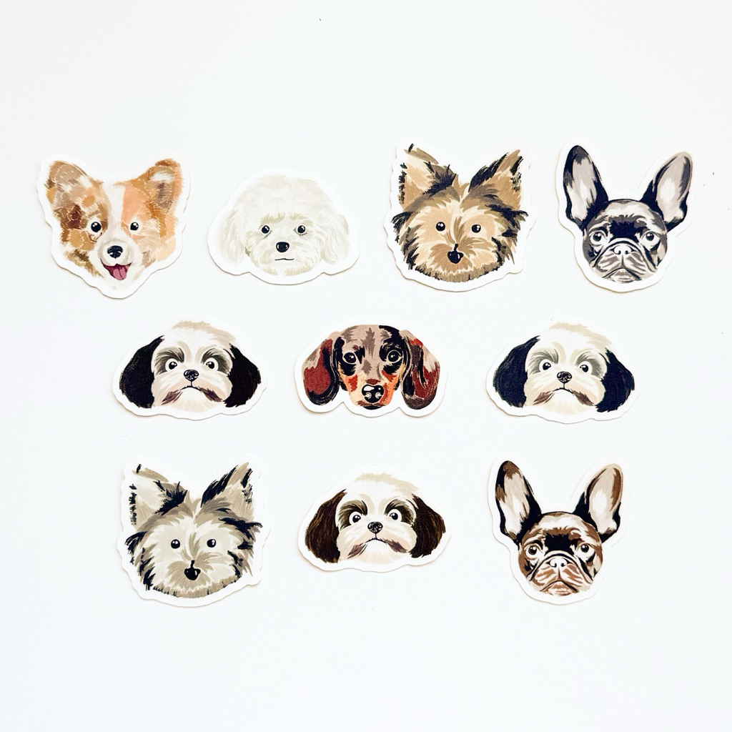 Jual Dog Head Illustration Stickers | Die-Cut Stiker Anjing | CLAYT x ...
