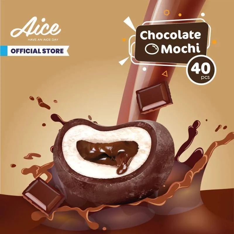 Jual Aice Ice Cream Mochi Chocolate ( 1 karton = 40 pcs ) | Shopee ...