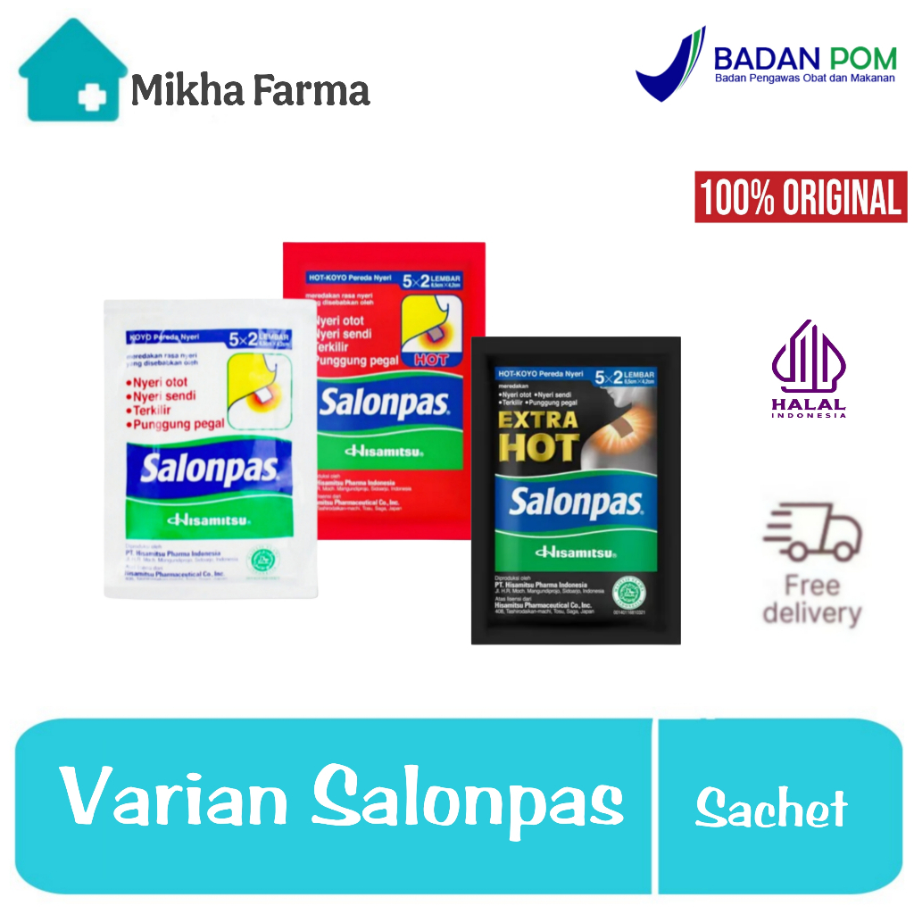 Jual Salonpas Koyo| Hot Merah / Sachet 5x2 - Koyo Pereda Nyeri Otot ...