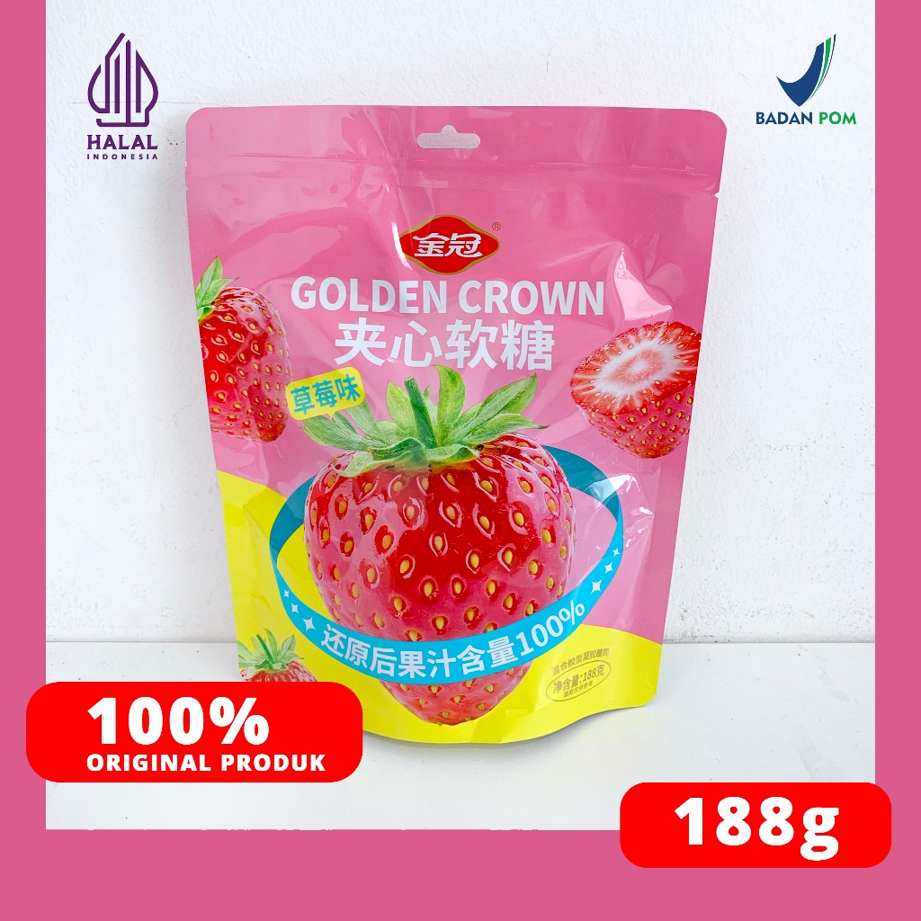 Jual PERMEN LUNAK GOLDEN CROWN BLUEBERRY / STRAWBERRY 188 GRAM | Shopee ...