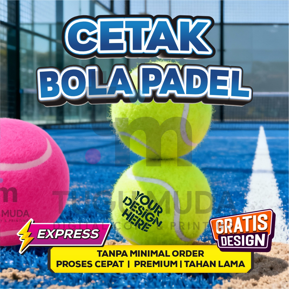 Jual Cetak Bola Padel Custom | Padel Ball Custom Nama/Logo/Gambar/Foto ...