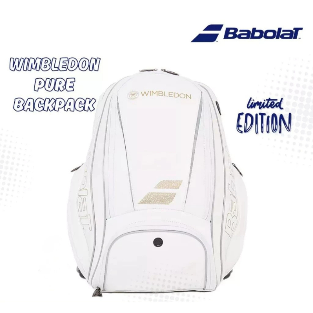 Jual BABOLAT Wimbledon Pure Backpack White-Gold Tas Tenis Tas Padel Tas ...