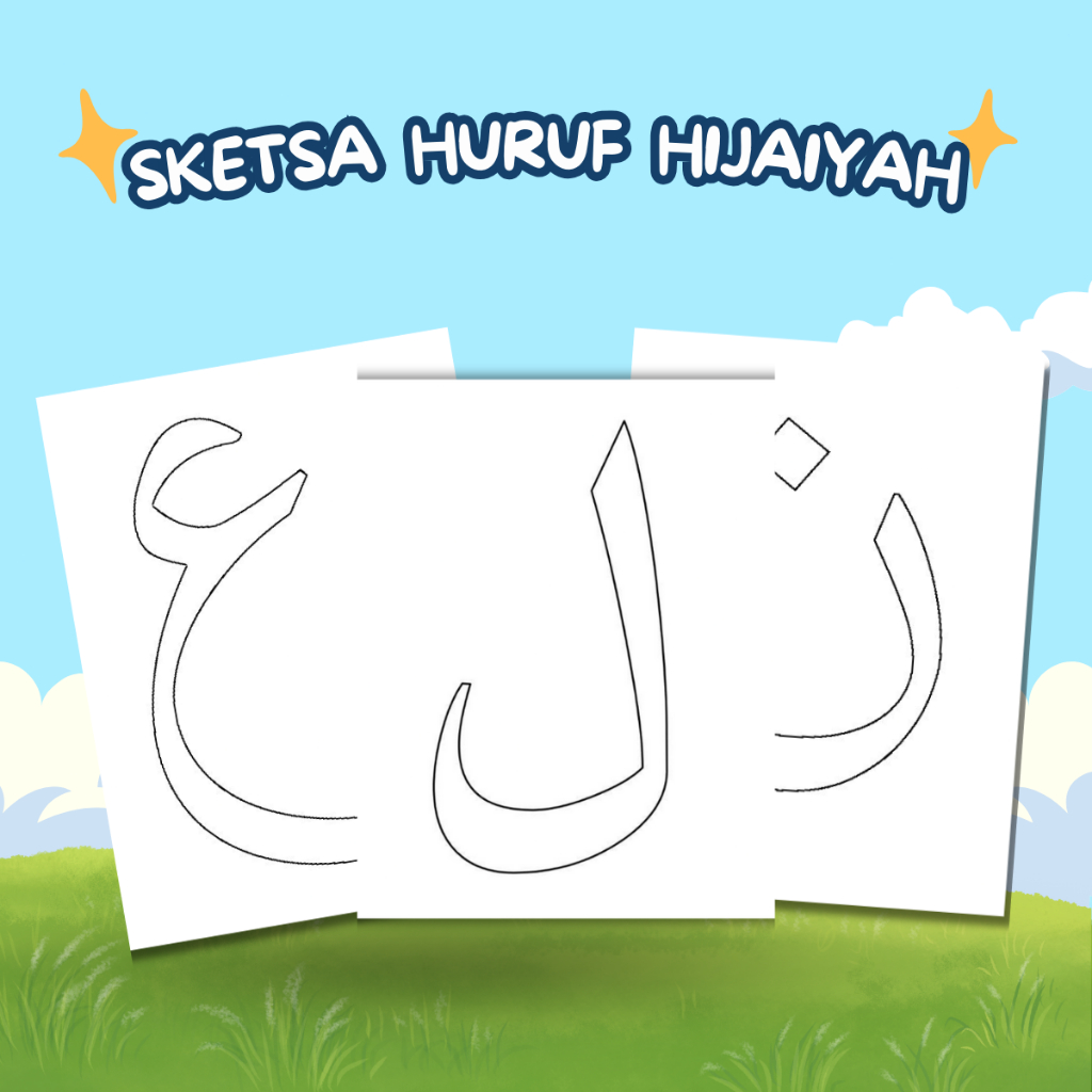 Jual Sketsa Gambar Mewarnai Untuk Anak Paud dan TK Tema Huruf Hijaiyah ...