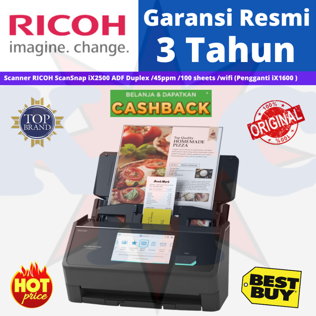 Jual Scanner RICOH ScanSnap iX2500 iX-2500 RICOH IX2500 IX-2500 ...