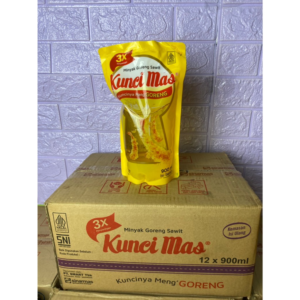 Jual Kunci Mas 900ml x 12 ( 1 dus isi 12 ) Minyak Goreng Kunci Mas ...