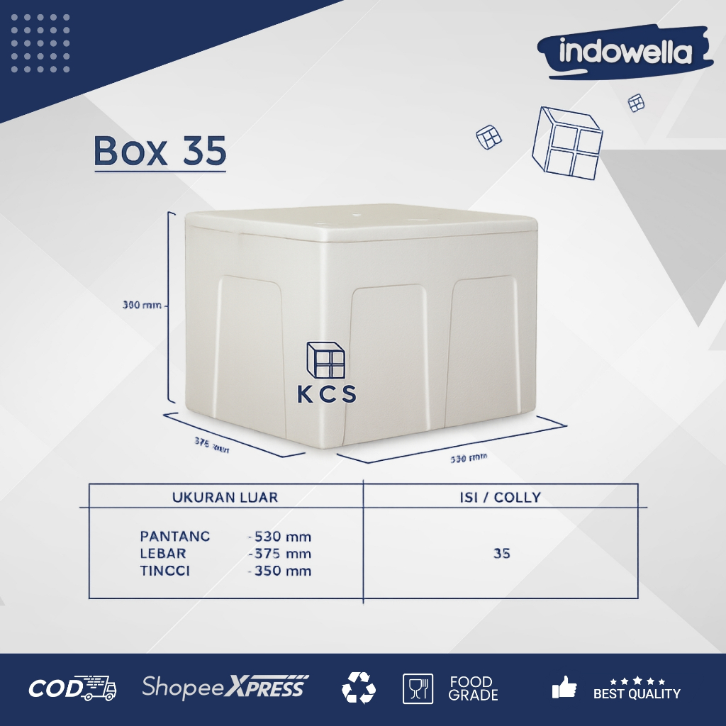 Jual Box Foam 35KG Packing Frozen Food KCS | Shopee Indonesia