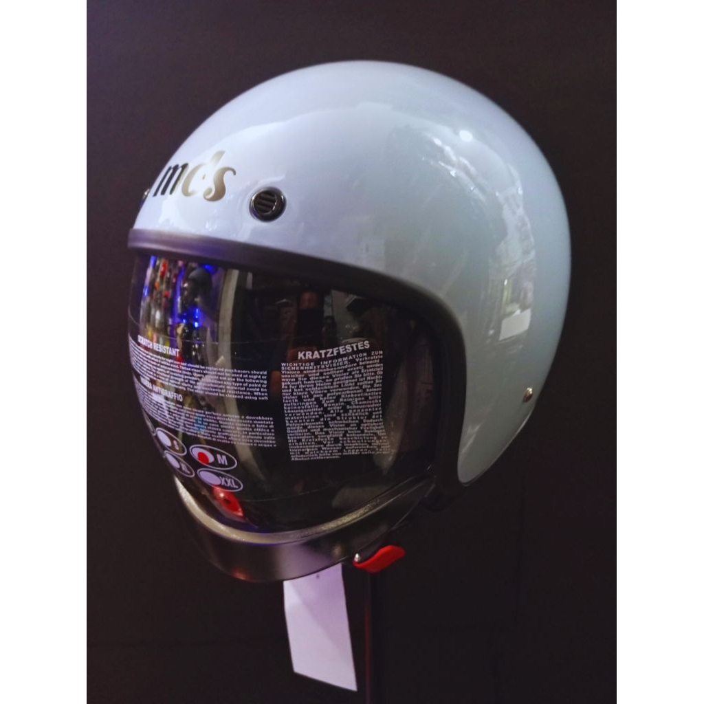 Jual HELM MDS MAGNUM SOLID HALF FACE HELM RETRO | Shopee Indonesia