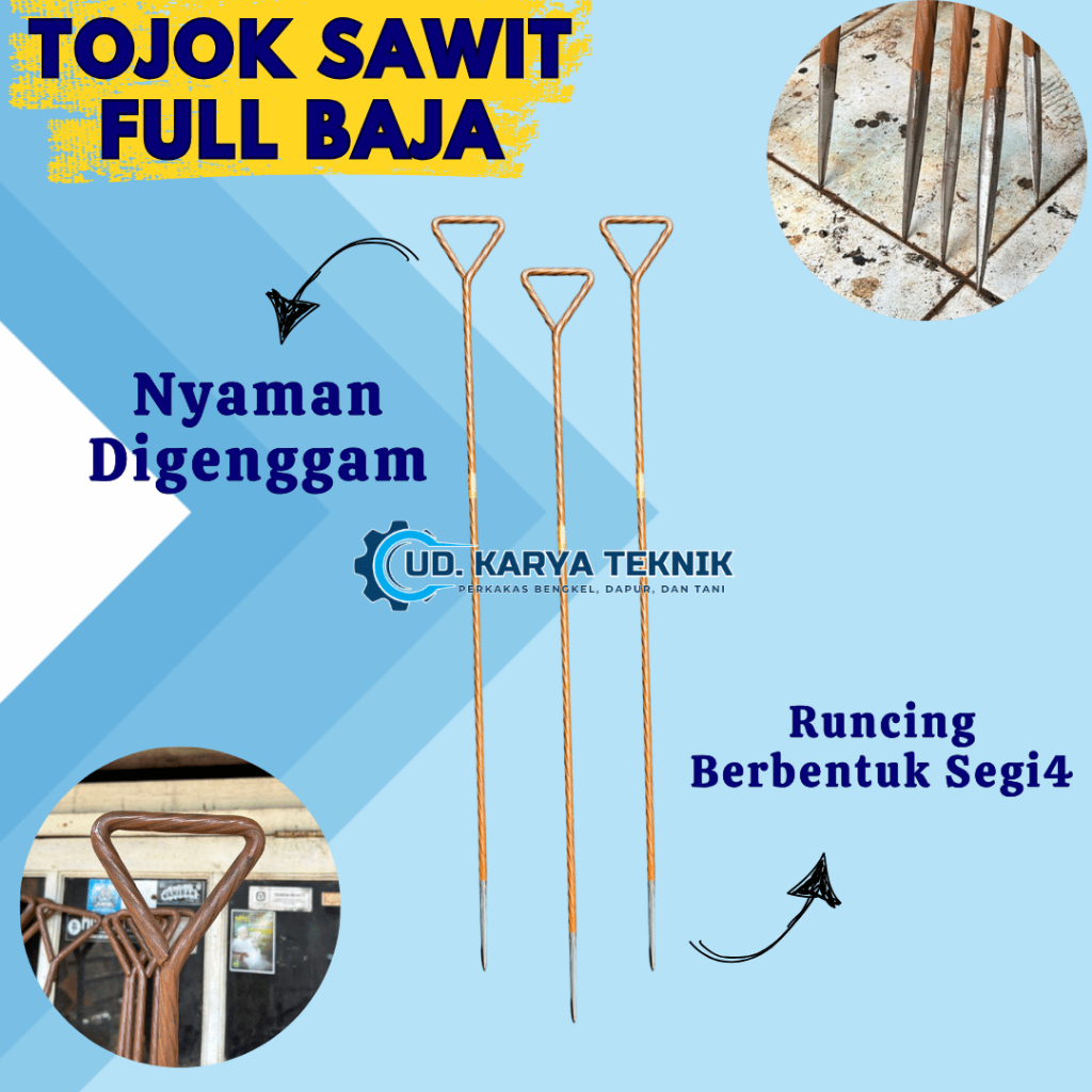 Jual Tojok Sawit Full Baja (Penusuk Buah Kelapa Sawit) / Gagang ...