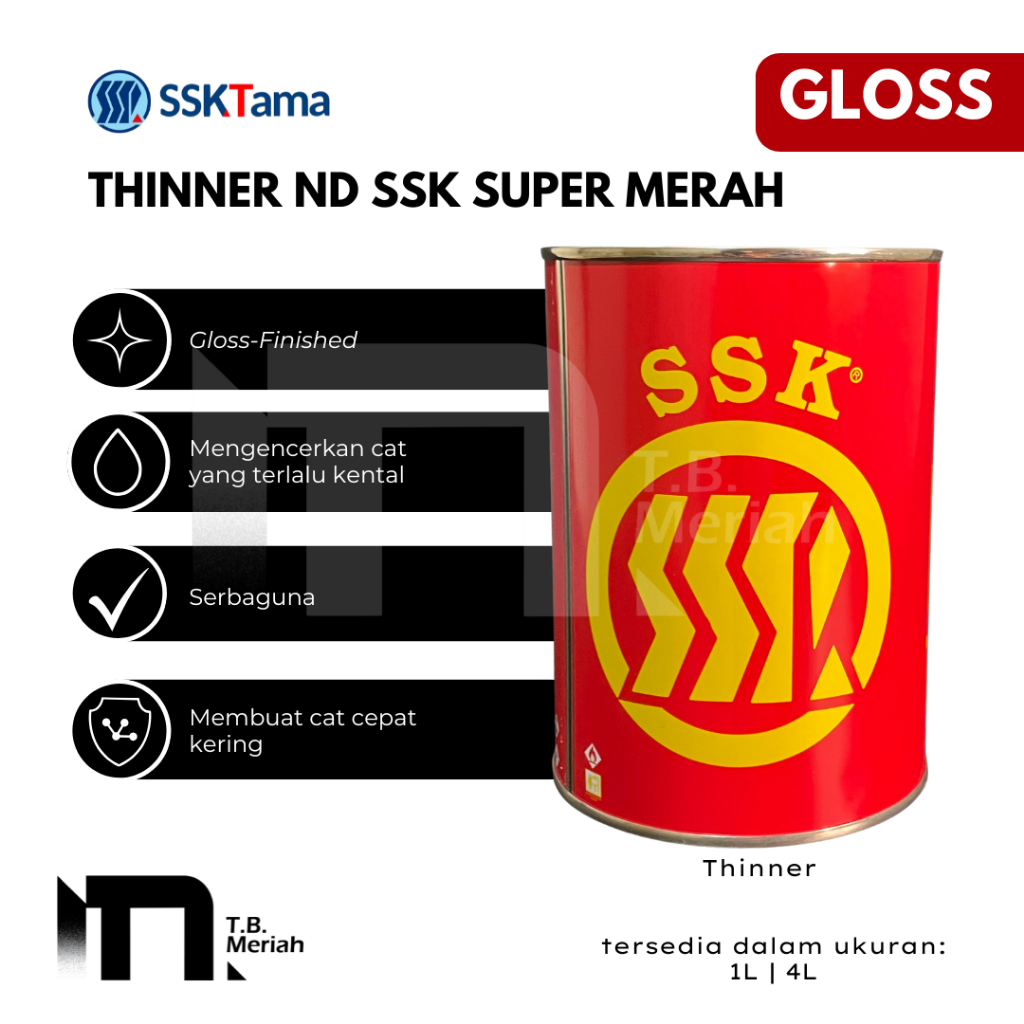 Jual Thinner SSK ND MERAH / Thinner ND Super SSK Merah 1 Ltr 4 Ltr ...