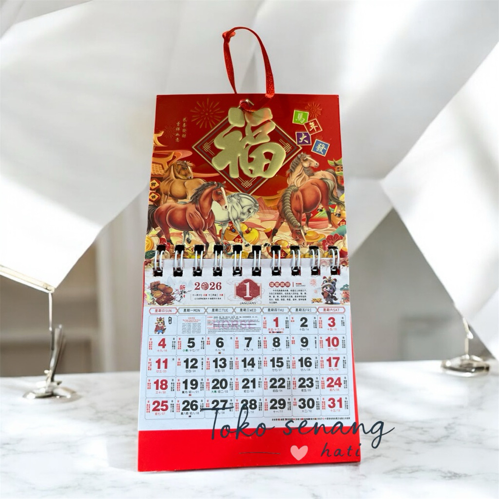 Jual kalender Cina bulanan gantung mini / kalender gantung / | Shopee ...