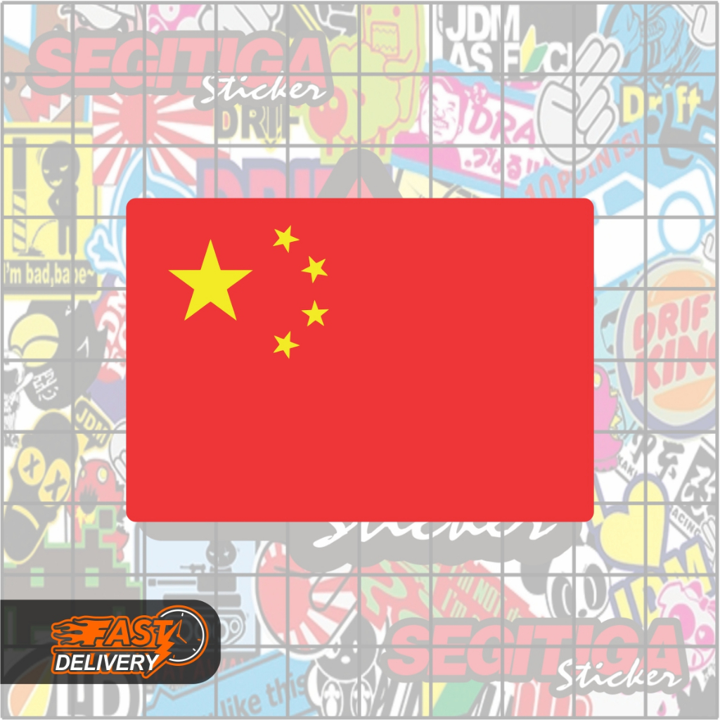 Jual Sticker China Flag Ukuran 6.5 x 4.5 Cm | Shopee Indonesia