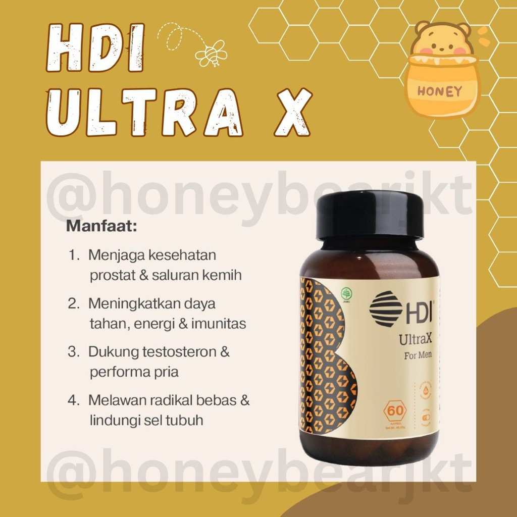 Jual HDI Ultra X – Suplemen Vitalitas & Stamina Pria | 60 Kapsul HALAL ...