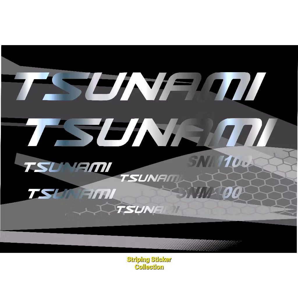 Jual Sticker stiker sepeda TSUNAMI SNM100 cutting | Shopee Indonesia