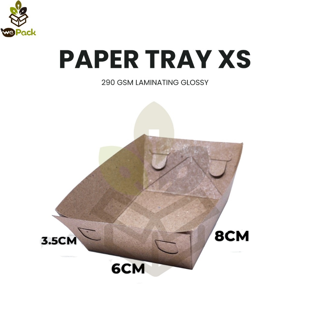 Jual Paper trat wadah nampan makan kertas snack kentang goreng laminasi ...