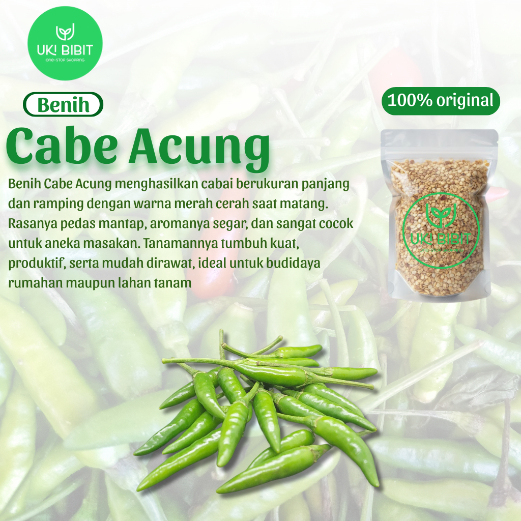 Jual ( 100 Butir ) Benih Biji Cabe Acung | Cabe Caplak | Cabe Rawit ...