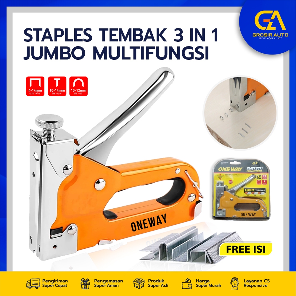 Jual Staples Gun Tembak 3 in 1 Heavy Duty Besi Kuat – Alat Tacker ...