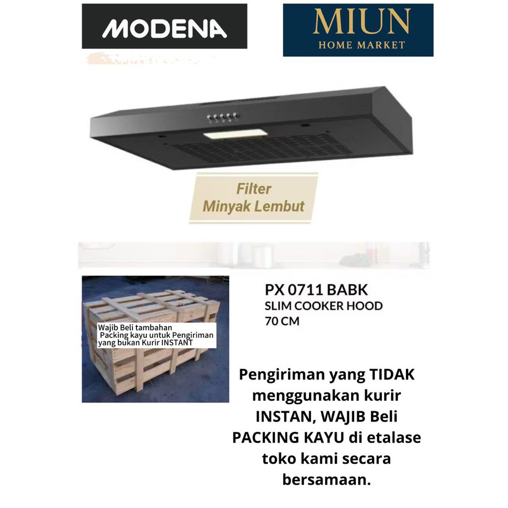 Jual Cookerhood MODENA Slim Hood PX 7111 / PX 0711 BABK New / 70 cm LED ...