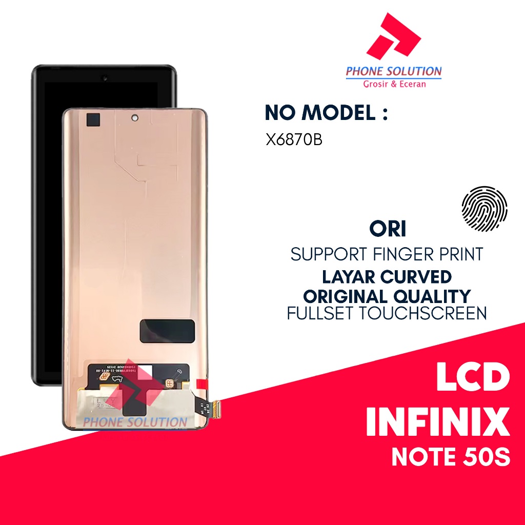 Jual LCD INFINIX NOTE 50S / X6870 FINGERPRINT ORIGINAL FULLSET ...