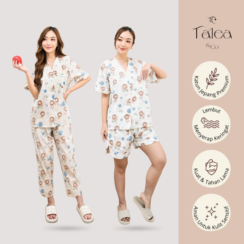 Jual Piyama Wanita | Piyama Katun Jepang | TALEA & CO Set Baju Tidur ...