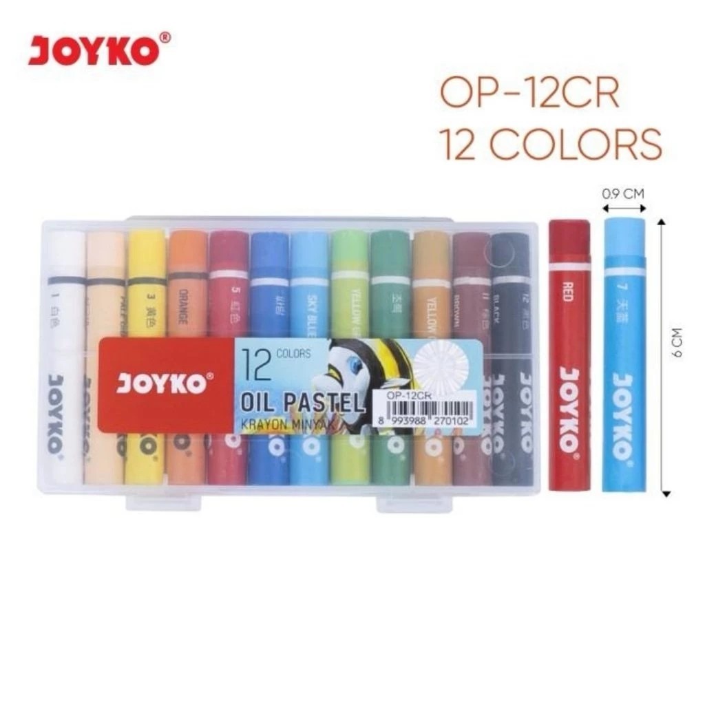 Jual CRAYON JOYKO MINI 12 WARNA OP-12CR / Krayon Minyak Oil Pastel ...