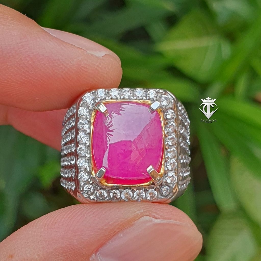 Jual Batu Permata Natural Ruby Burma Myanmar Sugarloaf 10.85 Ct Heat A ...