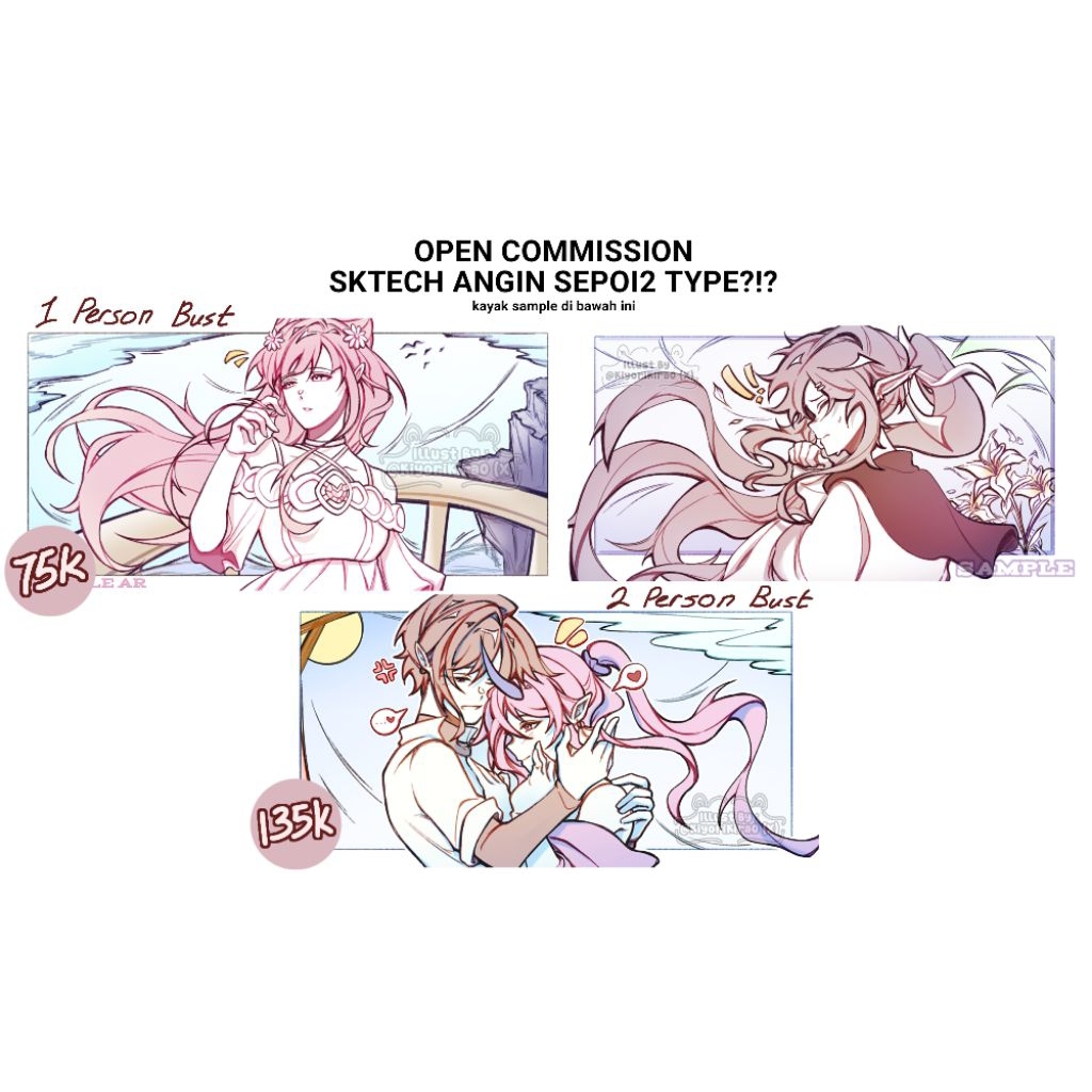 Jual Art Commissions Sketch Type | Shopee Indonesia