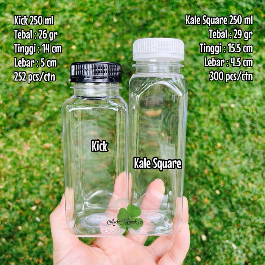 Jual KemasanYA BOTOL KALE SQUARE 250ML BOTOL KALE 250 ml BOTOL KEMASAN ...
