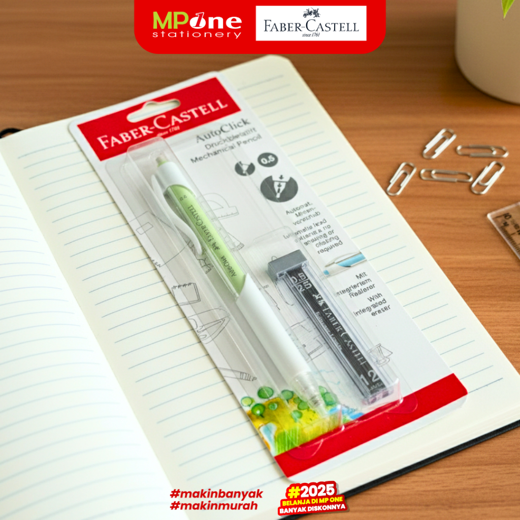 Jual Faber Castell Mechanical Pensil + Refil 0.5mm / Pensil 2B Mekanik ...