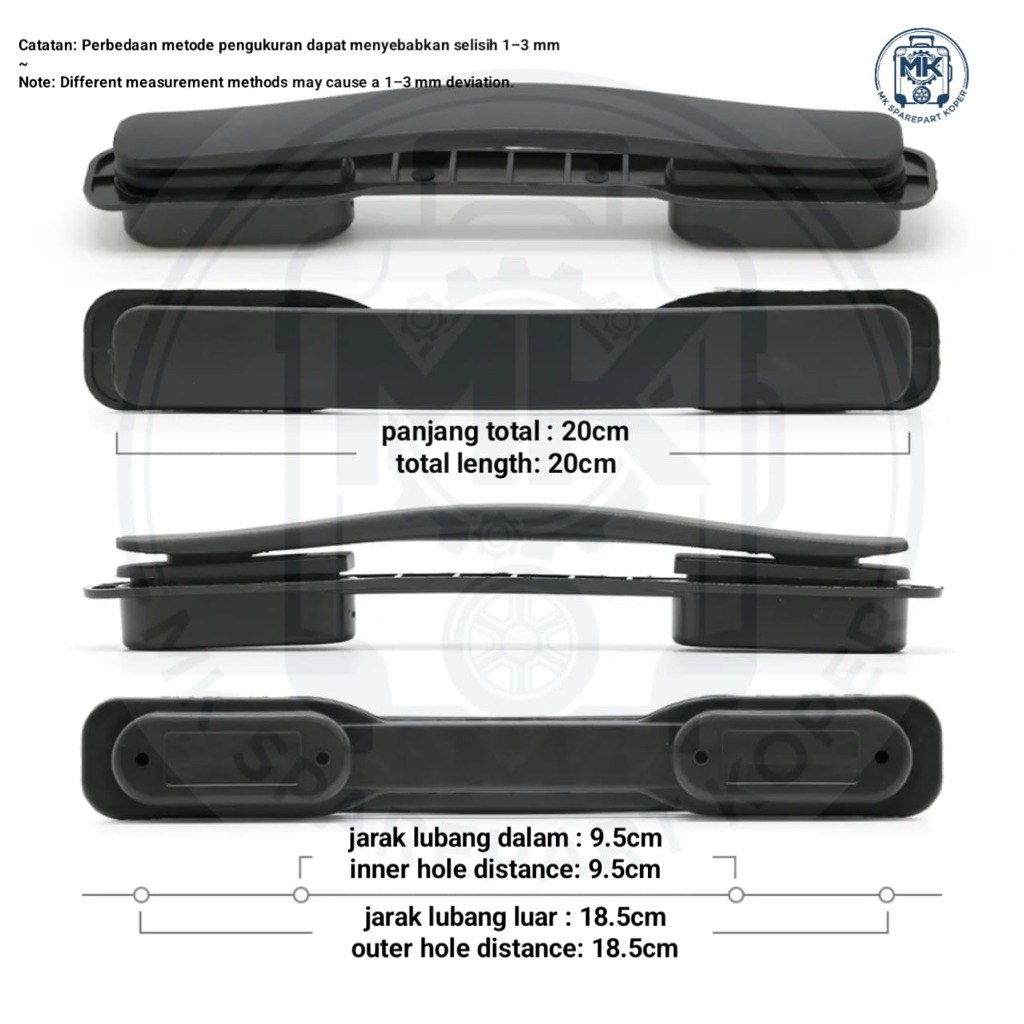 Jual Handle Tanam,20CM premium,handel koper,gangang koper,pegangan ...