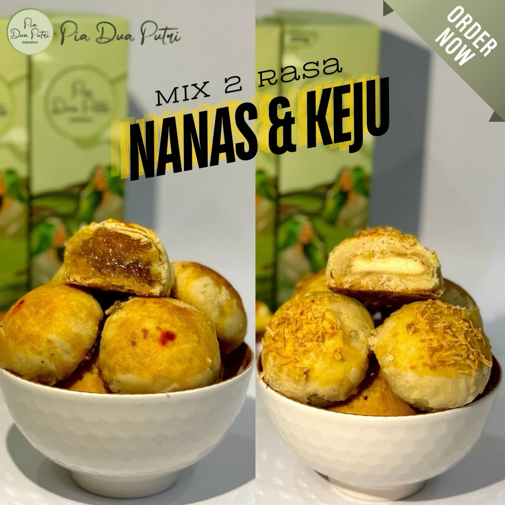 Jual Kue Pia Bakpia Premium Mix 2 Rasa Nanas & Keju Pia Dua Putri Oleh ...