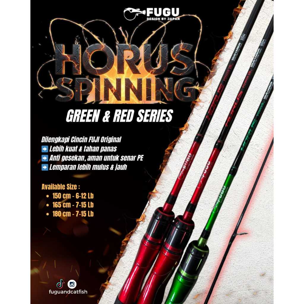 Jual Rod/Joran Pancing Fugu BASTETA / HORUS 165 180 7-15LB | SOLID ...