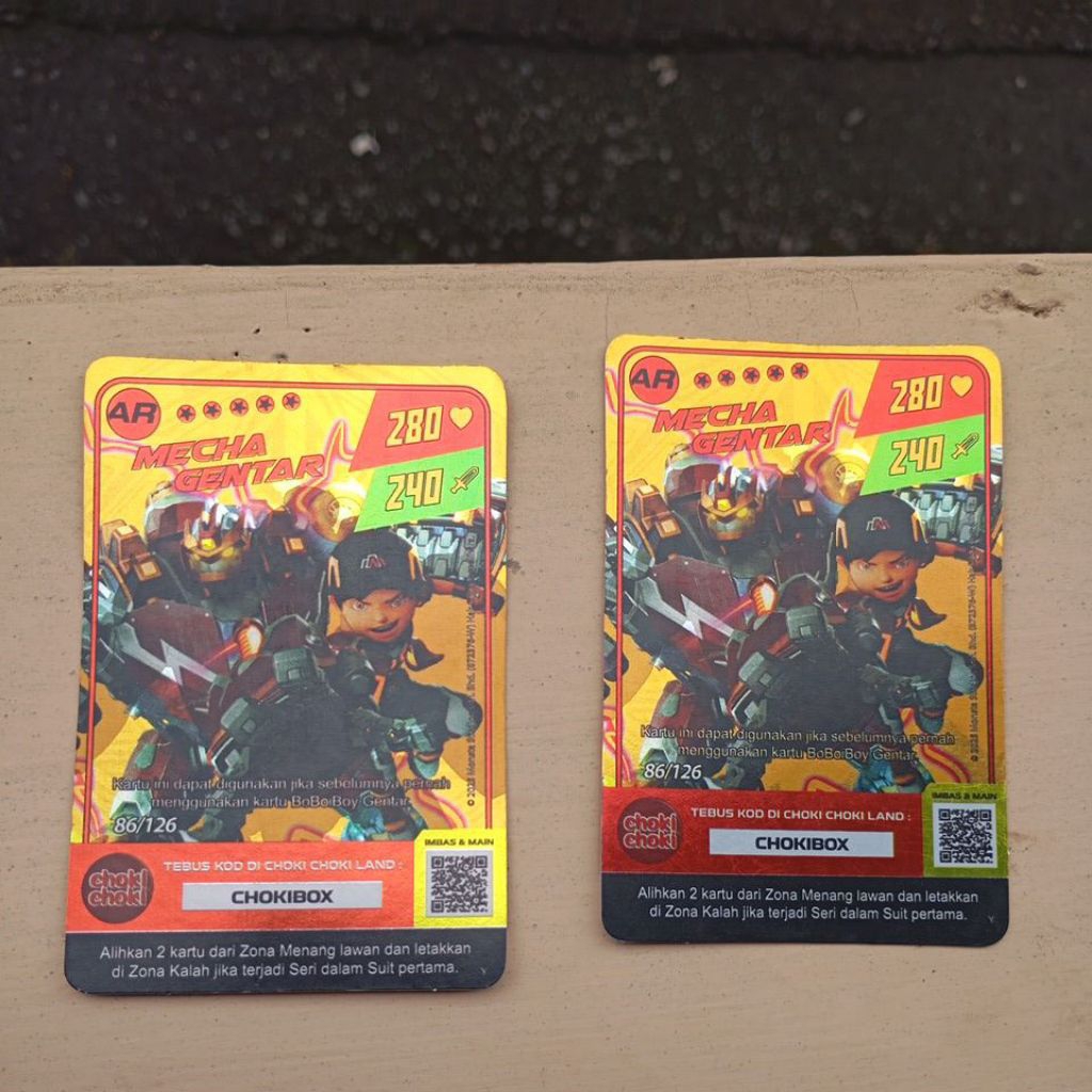 Jual kartu BoBoiBoy AR Mecha Gentar Rare Hologram | Shopee Indonesia