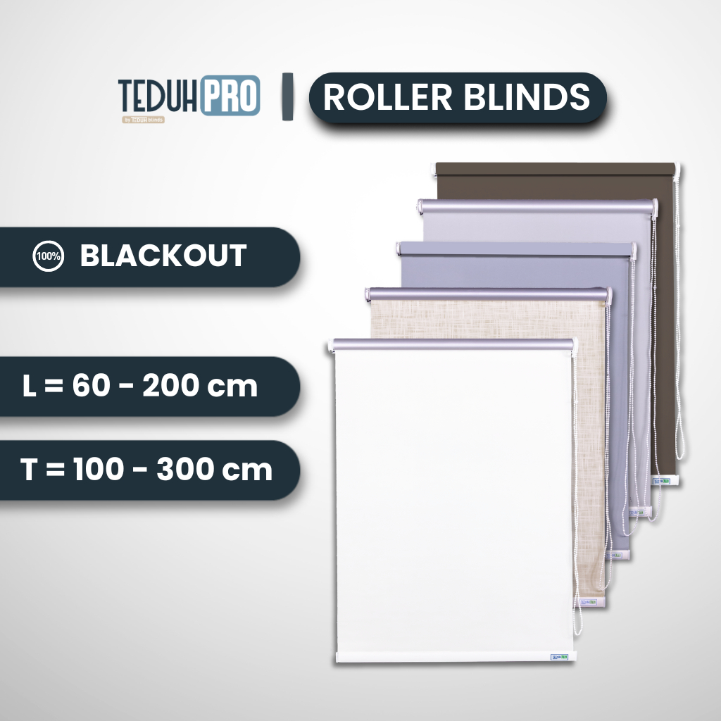 Jual TEDUH PRO - Roller Blind BLACKOUT Sukma - Semi Custom Ukuran ...