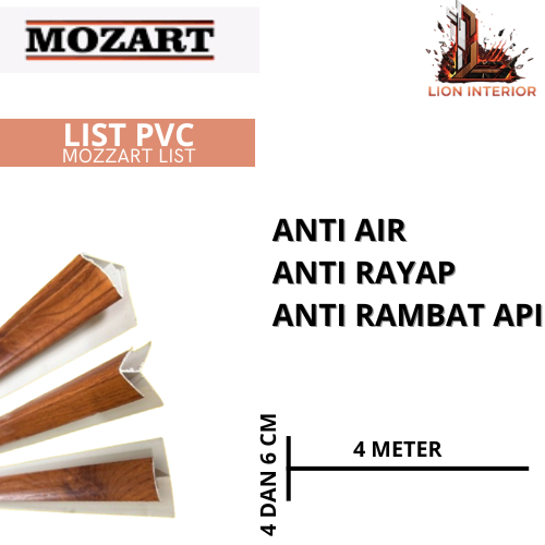 Jual Perbatang List Plafon PVC Doff Laminate Motif Kayu Surabaya ...