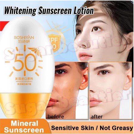 Jual SPF 50 Sunscreen Whitening Sunblock Cream Wajah Dan Badan ...